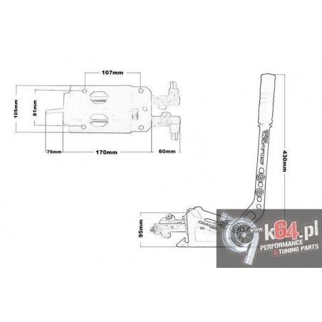 Hydraulic hand brake horizontal vertical 2 pumps