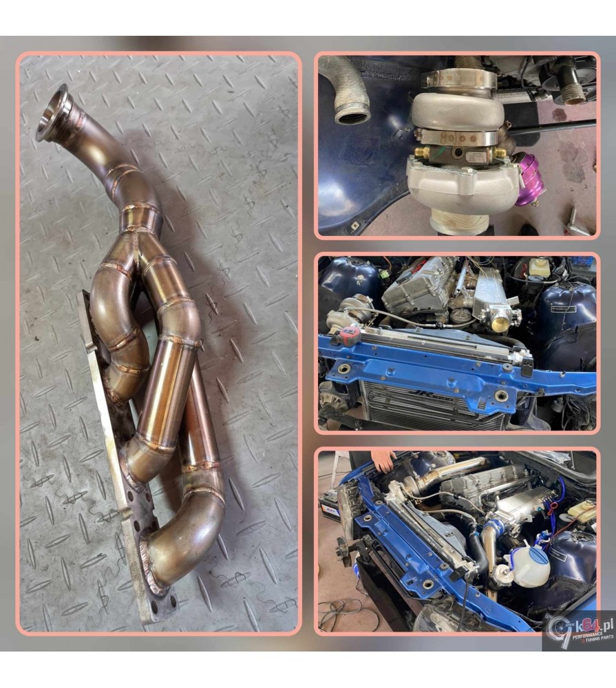 exhaust manifold bmw e36 turbo m42 m44 318is highflow k64