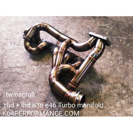 .RHD .UK E36 E46 twinscroll Turbo exhaust manifold BMW M50 M52 M54