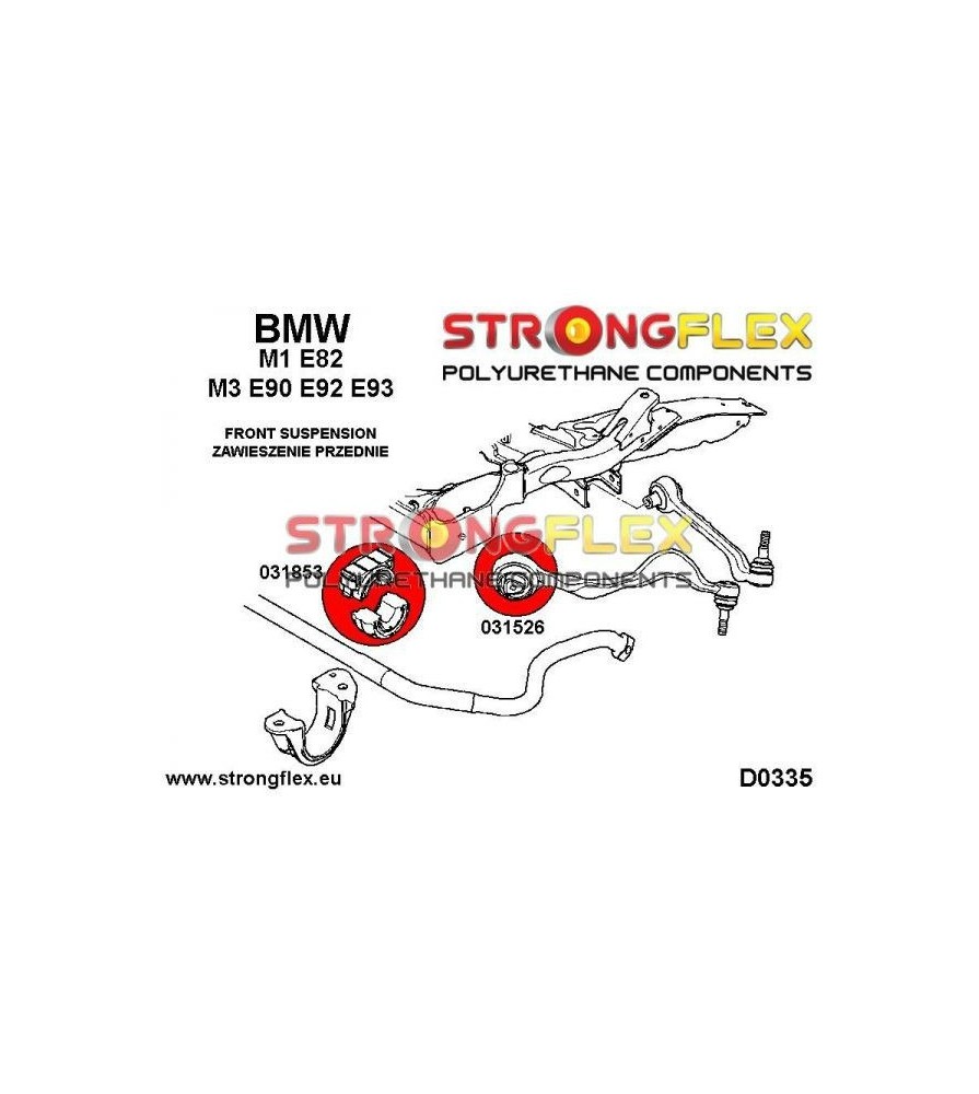 Full suspension bush kit SPORT BMW M1 E82 BMW M3 E90/E92/E93