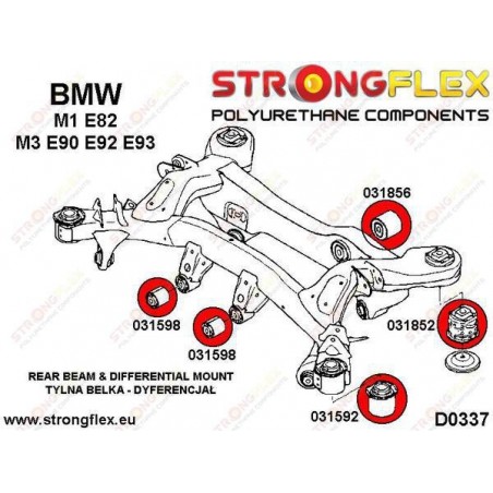 Rear subframe - rear bush SPORT BMW 1 BMW M1 E82 BMW 3 BMW M3 E90/E92/E93