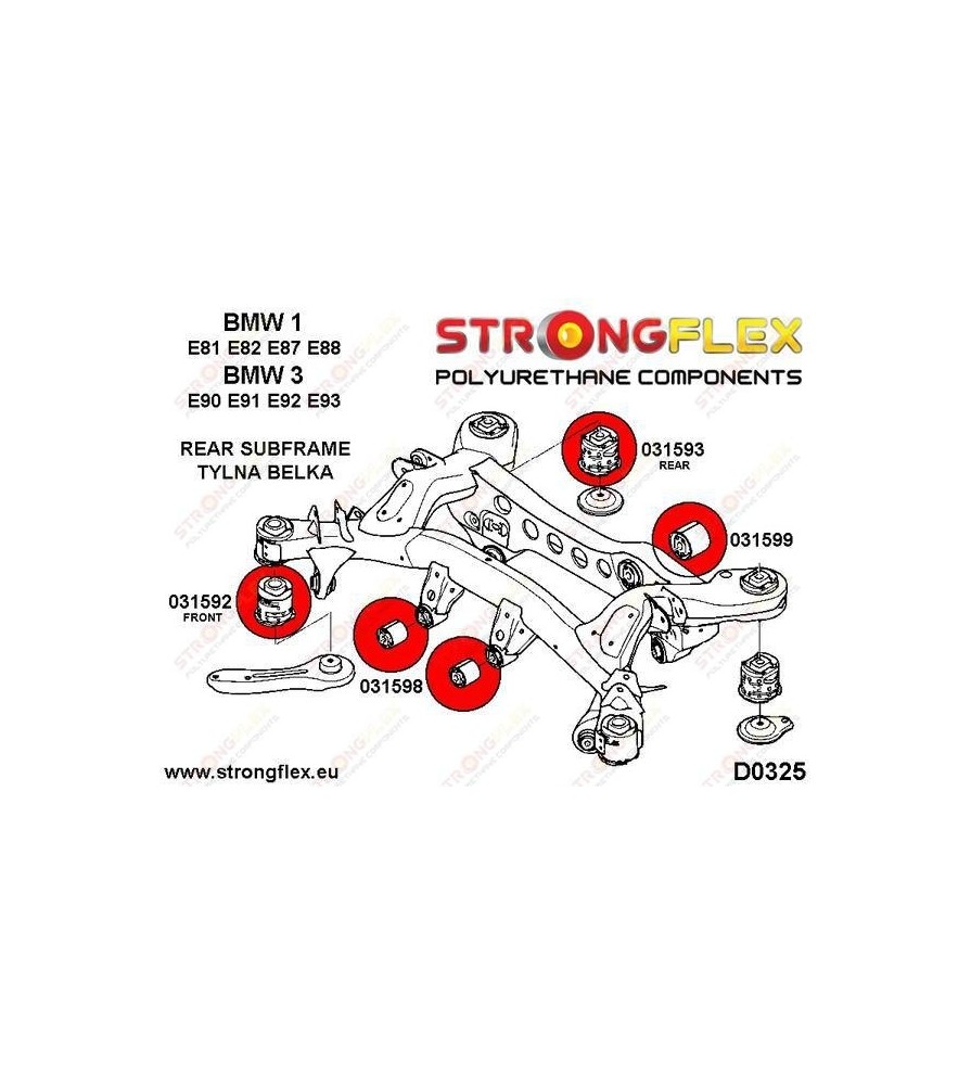 Rear diff front mounting bush SPORT BMW E81 E82 E87 E88 E90 E91 E92 E93