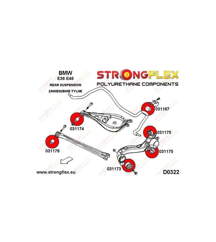 Rear trailing arm front bush BMW E36 E36 M3 E46 E85 E86