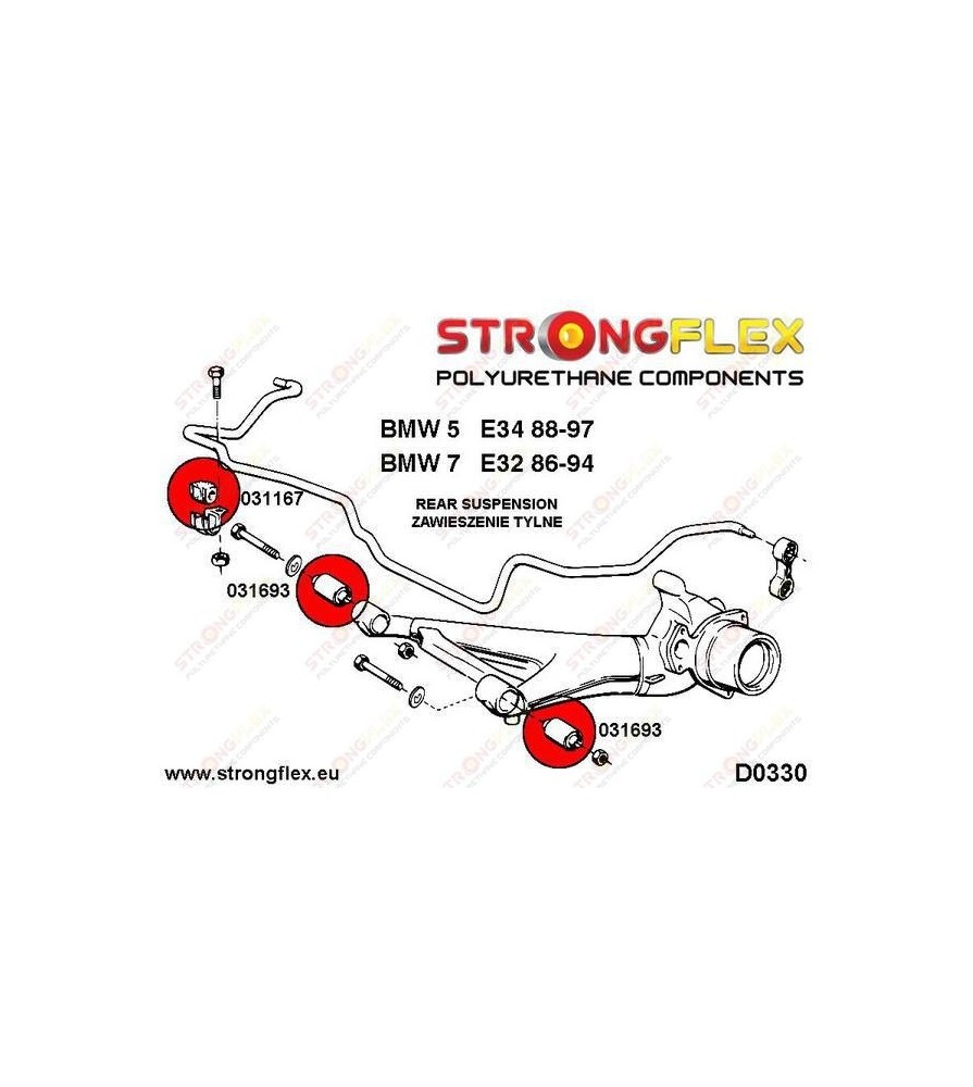 Rear trailing arm bush SPORT BMW E24 E28 E34 E32
